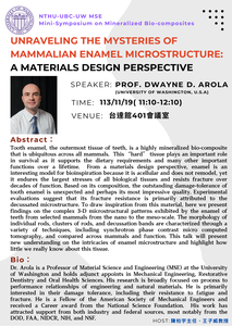 (材料系演講)113.11.19 11:10-12:10 Unraveling the Mysteries of Mammalian ...